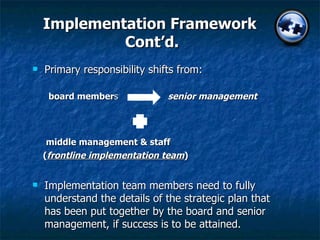 Transitioning To Implementation | PPT