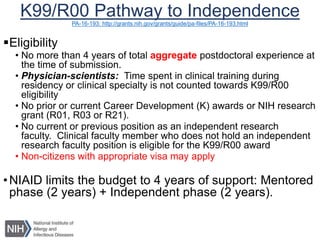Transitioning to Independence: Tips for Writing NIH Career (K) Award ...