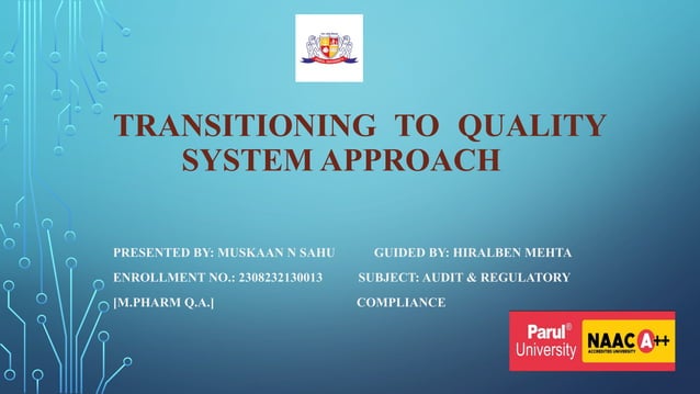 transitioning to quality approach .pptx