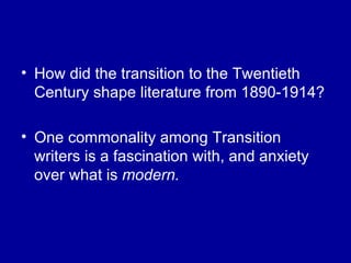 Transition literature & culture | PPT