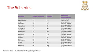 Transition metal | PPT