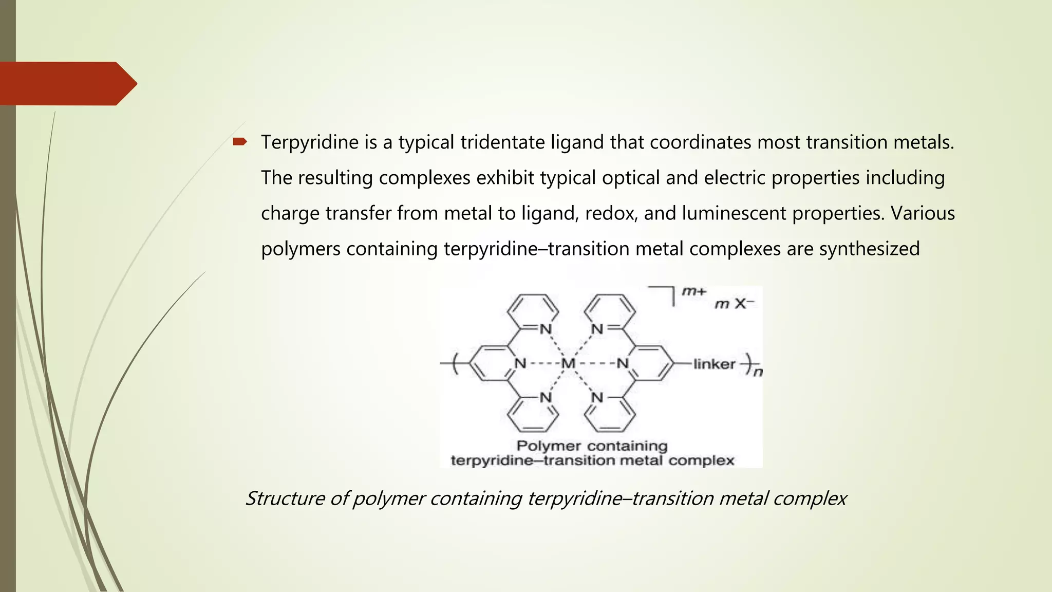 Transition metal polymers by Dr. Salma Amir | PPTX