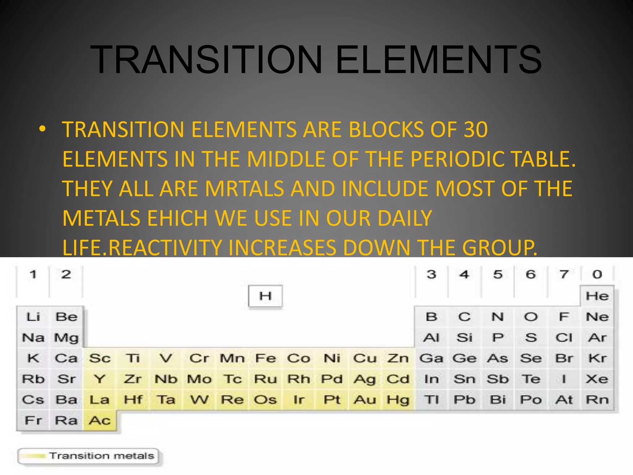 Transition metals | PPTX