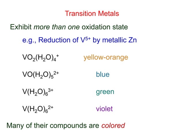 Transition metals | PPTX