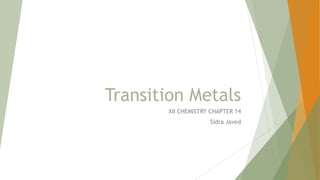 Transition metals: Manganese, Iron and Copper | PPTX