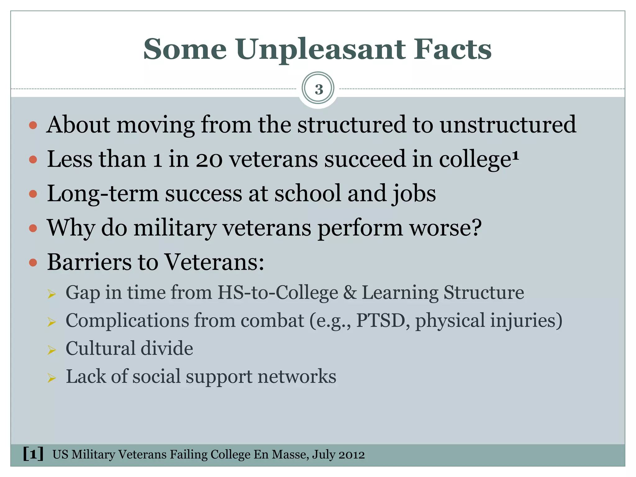 Transition: Military to College | PDF