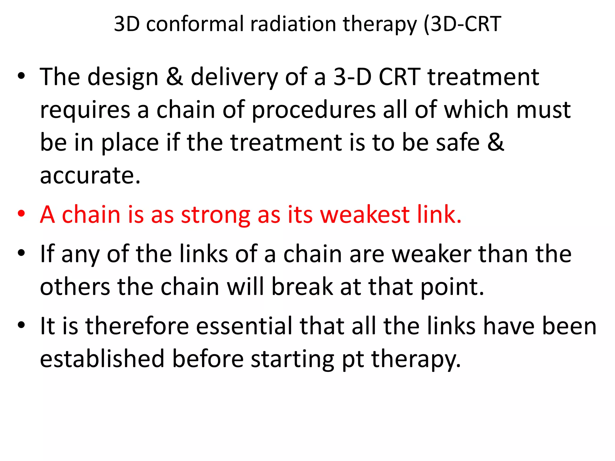 Radiotheray transition from 2D to 3D Conformal radiotherapy(3D-CRT) | PPTX