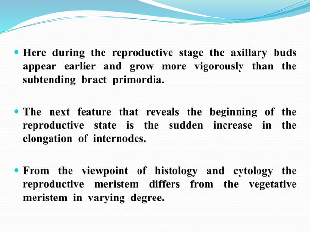 Transition of vegetative shoot apex into reproductive shoot | PPTX ...