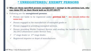 Transition Provision Under GST | PPTX