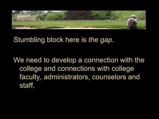 Transitions:from stumblings blocks to stepping stones | PPT