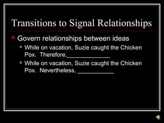 Tips for Writing Better Transitions | PPT