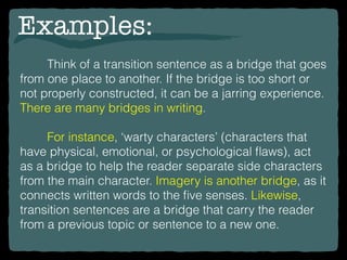 Writing Transitions | PDF | Homework and Study | Education