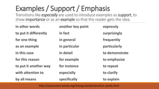 Transition Words and Phrases | PDF | Science