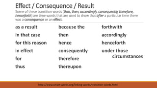 Transition Words and Phrases | PDF | Science