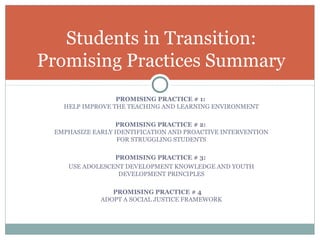 Transitions april 2010 final | PPT