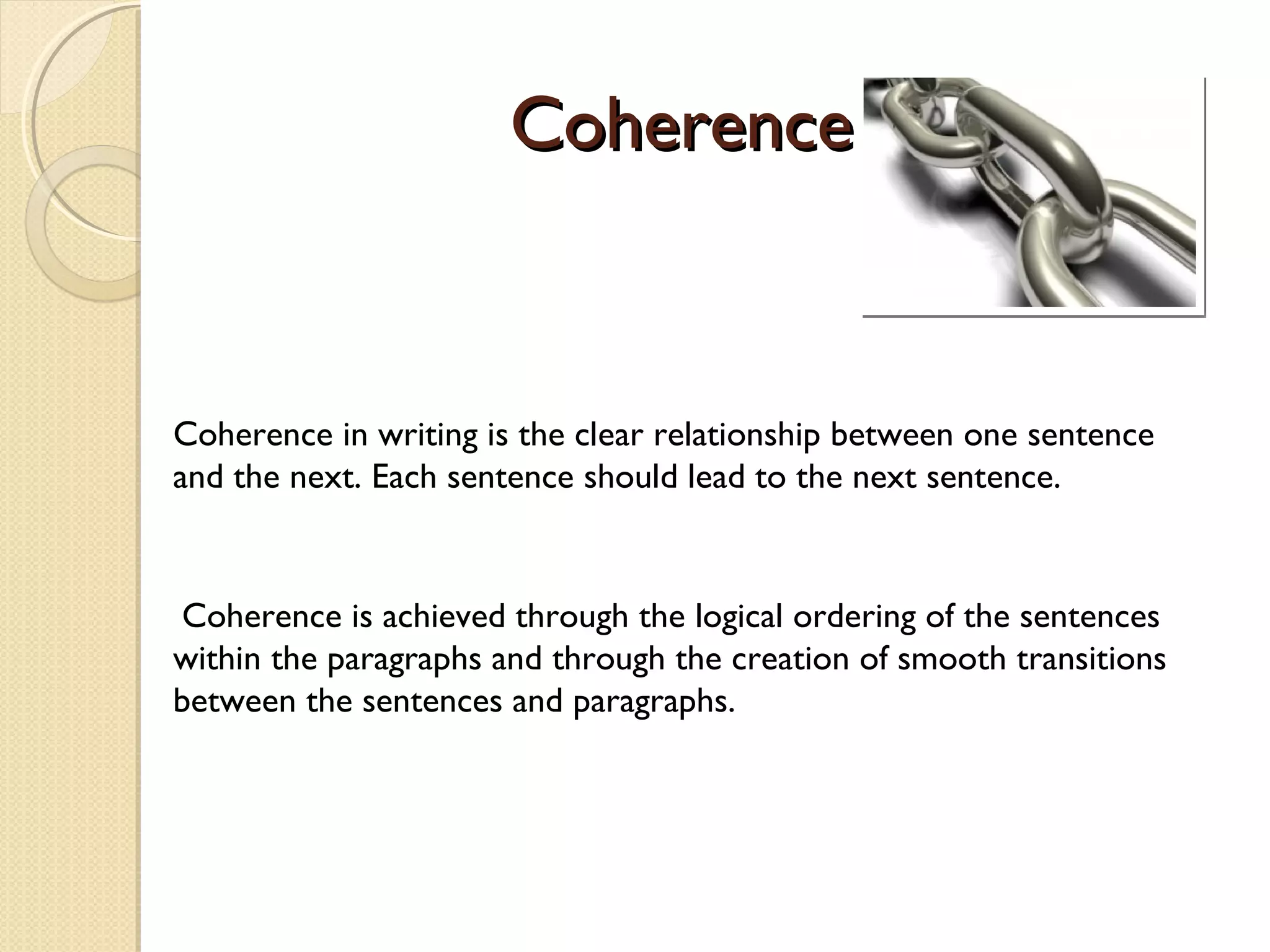 Transitions and coherence | PPT
