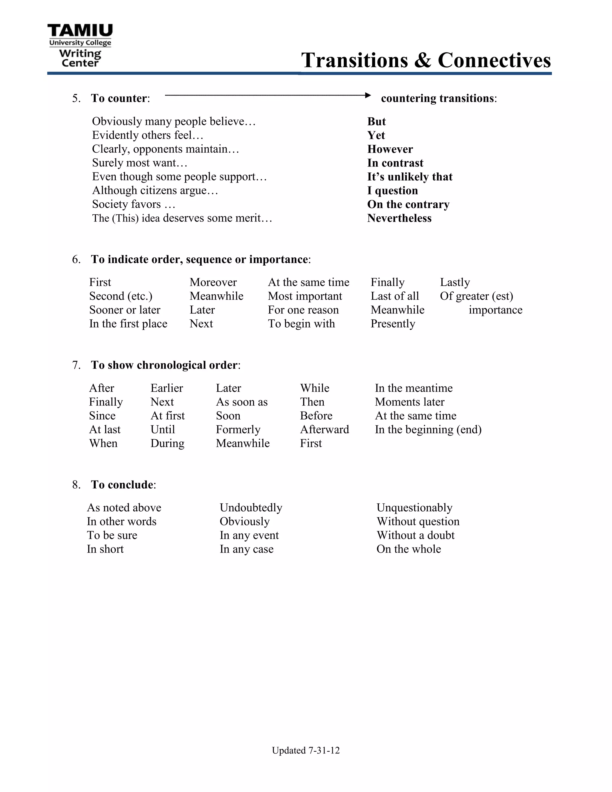 Transitionsand connectives | PDF