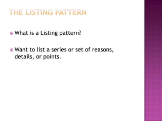 Transitions and thought patterns | PPTX