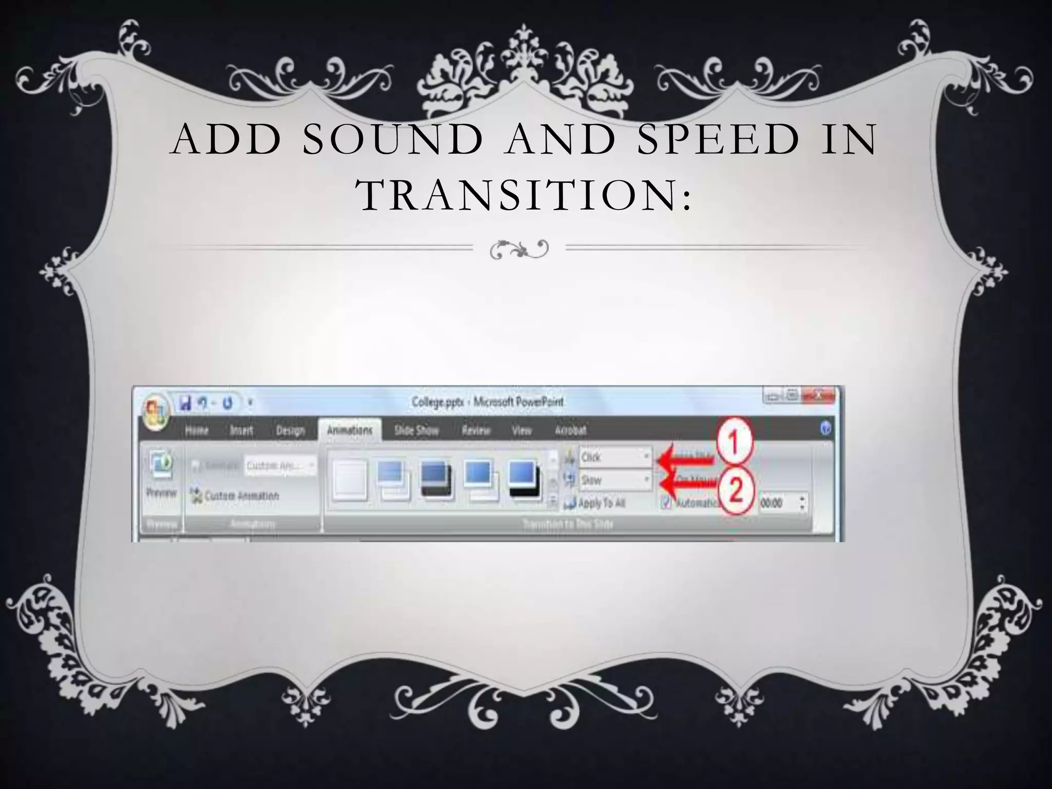Transitions animation | PPTX