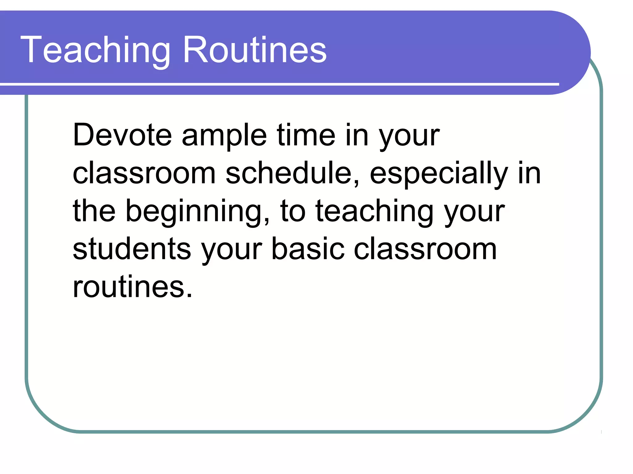 Transitions effective classroom management | PPT