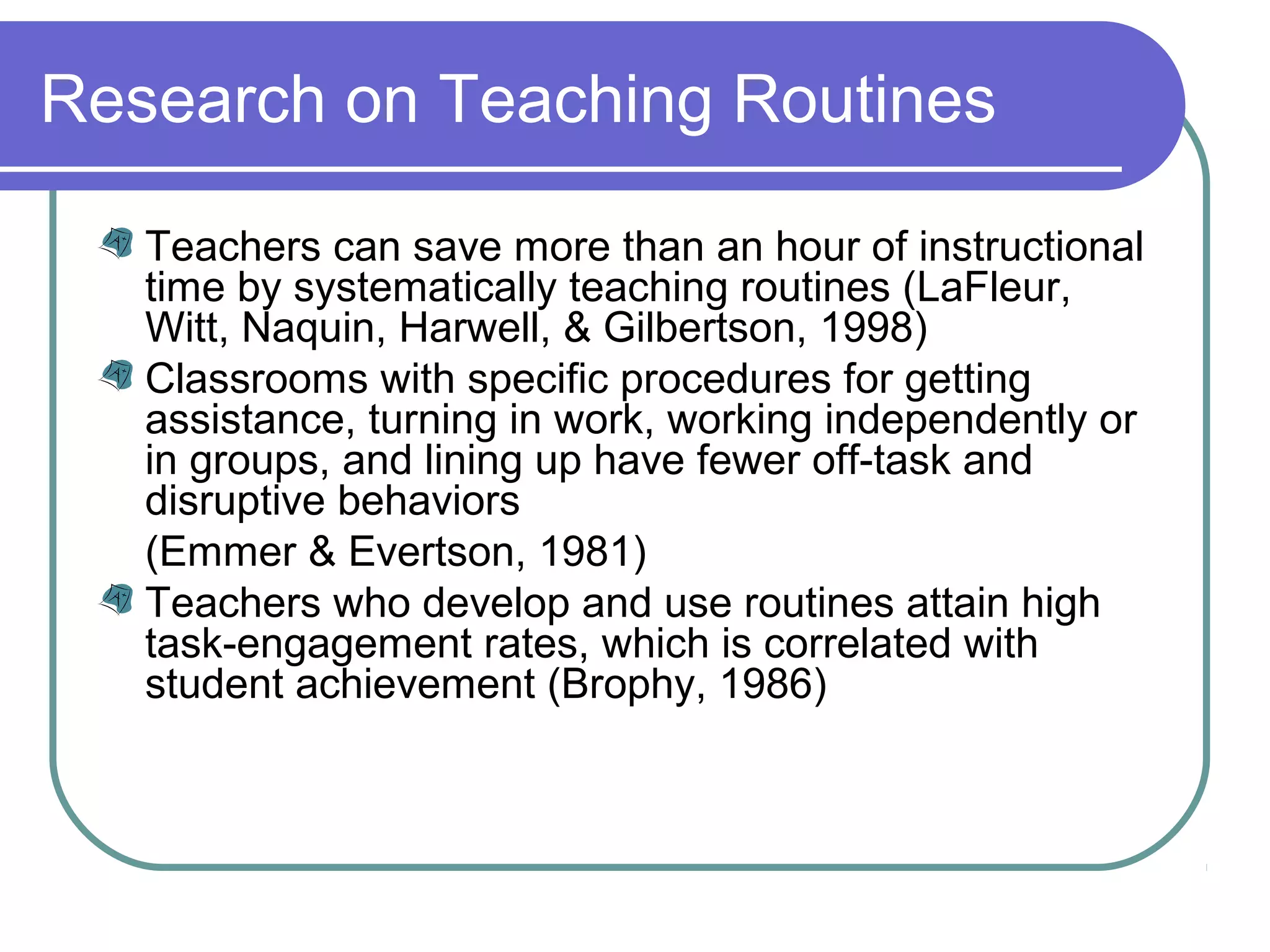 Transitions effective classroom management | PPT