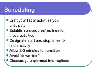 Transitions effective classroom management | PPT