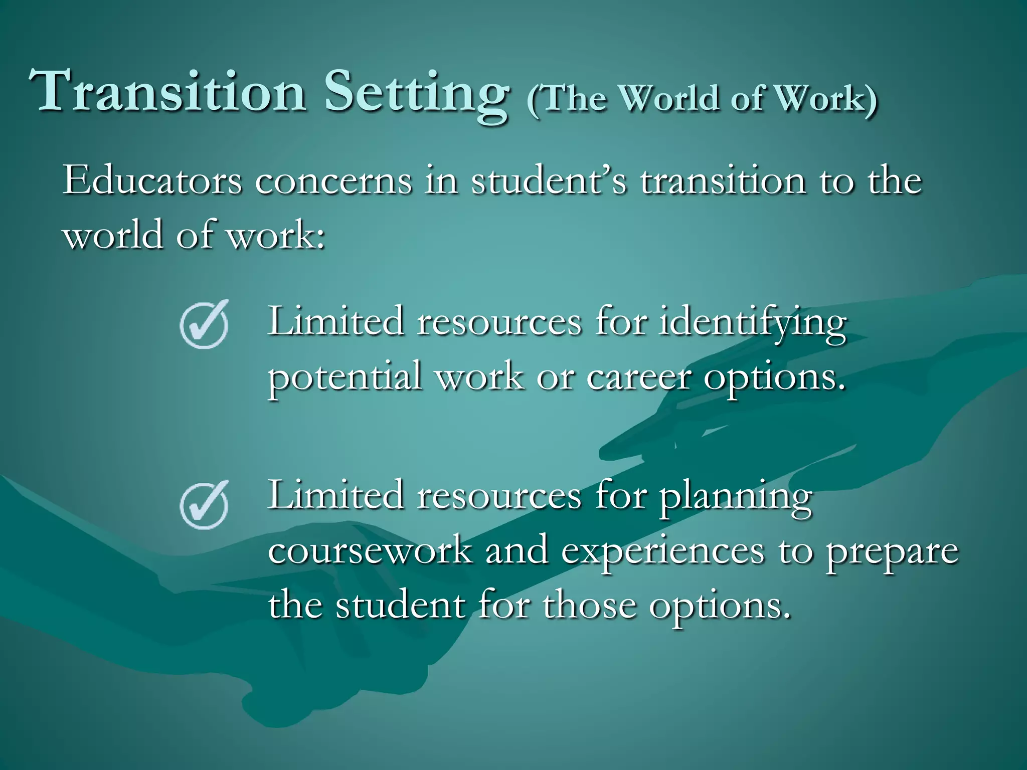 Transition setting + transition planning | PPTX Transition setting + transition planning | PPTX