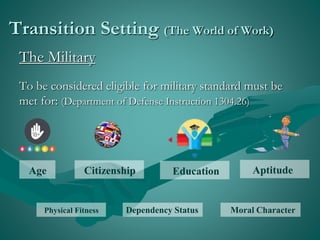 Transition setting + transition planning | PPTX
