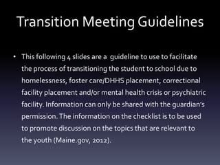 Re-Entry Transition Planning | PPTX