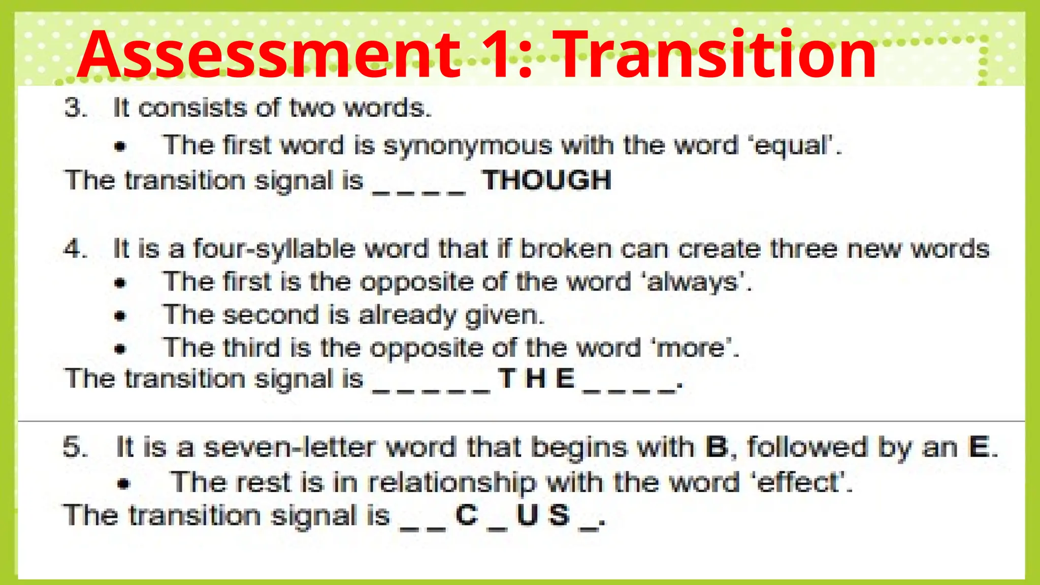 English 8, Quarter 3: Transition Signals.pptx