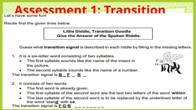 English 8, Quarter 3: Transition Signals.pptx | Resume Writing and ...