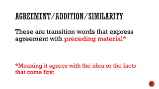 Teaching Transitions in a Language Arts Classroom | PPTX