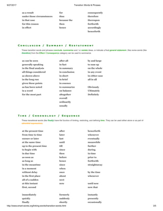 Transition strong words | PDF