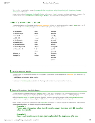Transition strong words | PDF