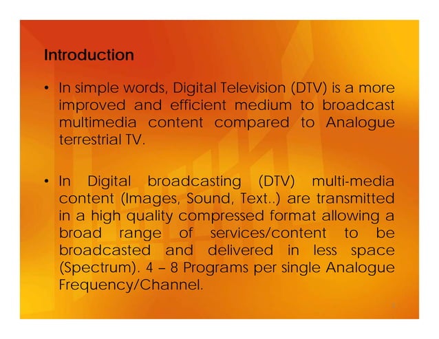 Transition to Digital Television (DTTV) by Javid Hamdard | PPT