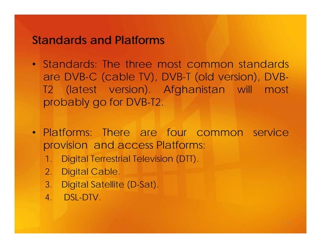Transition to Digital Television (DTTV) by Javid Hamdard | PPT