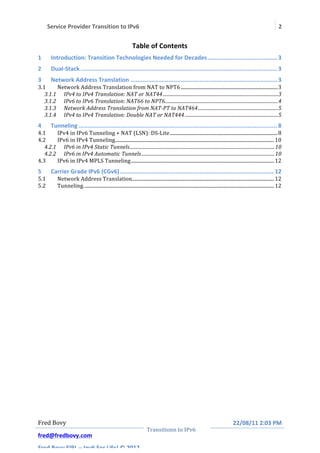 Transition to ipv6 cgv6-edited | PDF