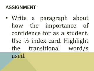 Transition words | PPTX