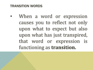 Transition words | PPTX