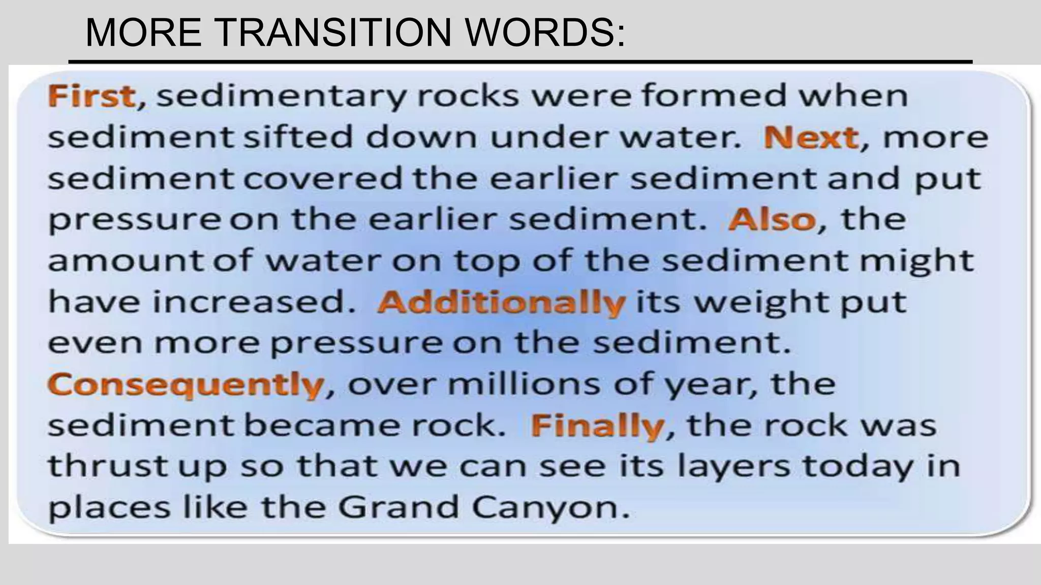 Transition words and phrases | PPT