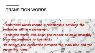Transition words and phrases | PPTX