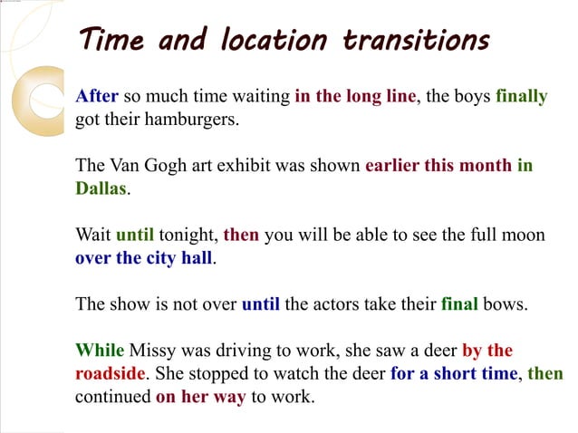 transition words notes.ppt | Resume Writing and Advice | Job Search