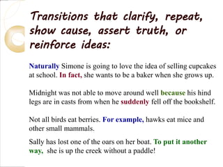 transition words notes.ppt