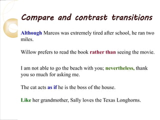transition words notes.ppt