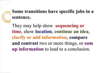 transition words notes.ppt