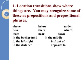 transition words notes.ppt