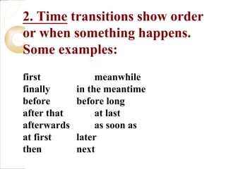 transition words notes.ppt