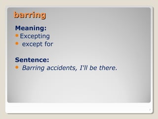 Transition words - English | PPT