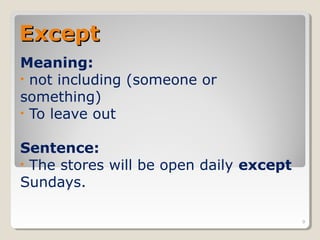 Transition words - English | PPT