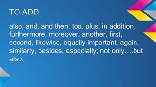 Transition words used on compositions | PDF